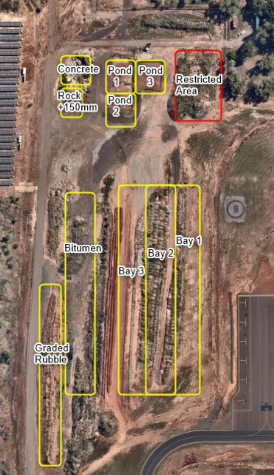 Application for stockpiling of materials